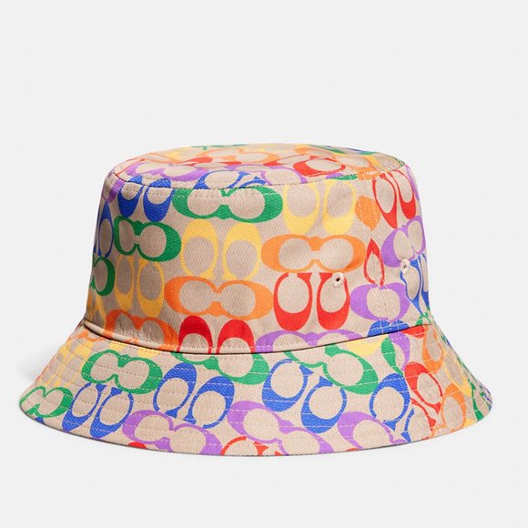 Coach | Accessories | Coach Rainbow Signature Bucket Hat Special ...